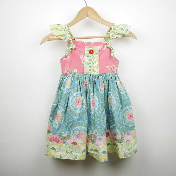 Eleanor Rose | Dresses | Eleanor Rose Girls 45 Pink Blue Green Floral ...